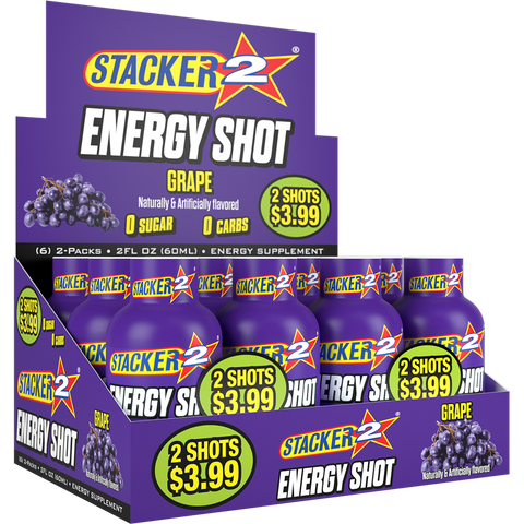 Stacker2 Energy Shots (12pk - 2 oz Bottles)
