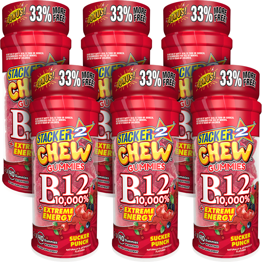 Stacker2 Chew Gummies: B12 10,000%