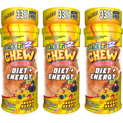 Stacker2 Chew Gummies: Diet & Energy