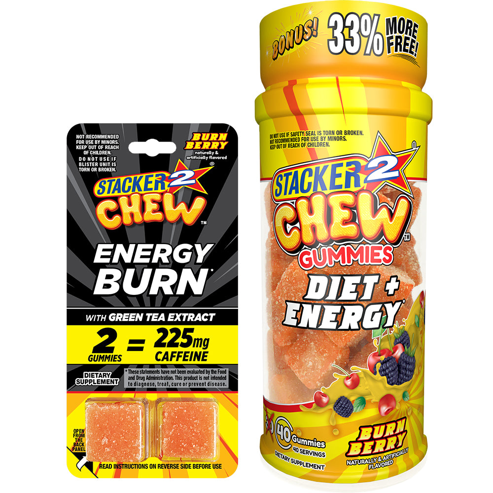 Stacker2 Chew Gummies: Diet & Energy