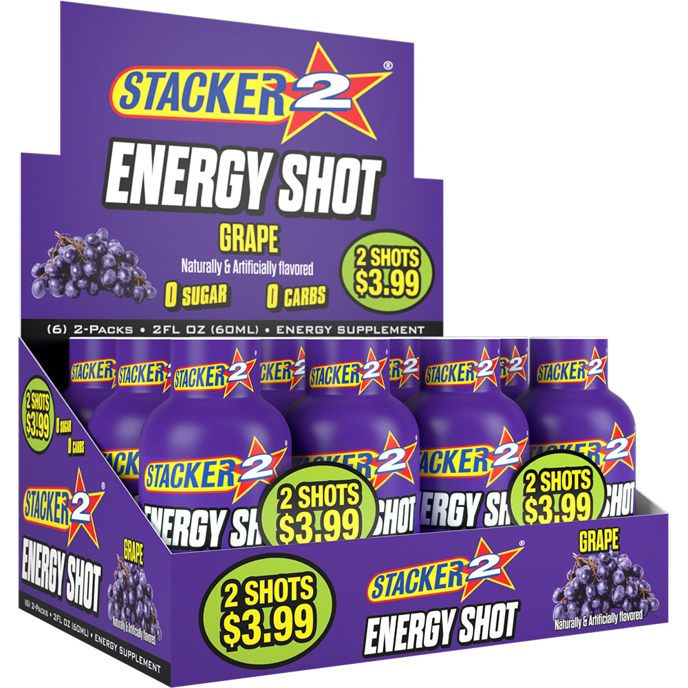 Stacker2 Energy Shots (12pk - 2 oz Bottles)